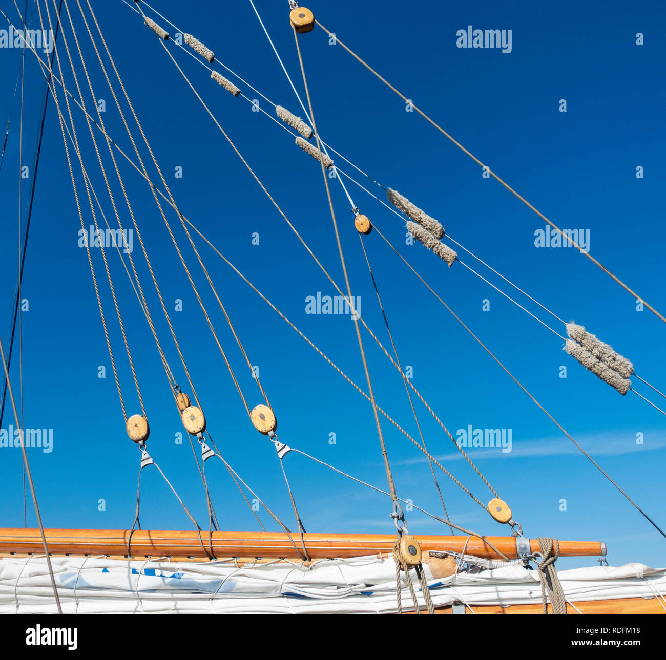 Tall ship rigging Stock Photo - Alamy