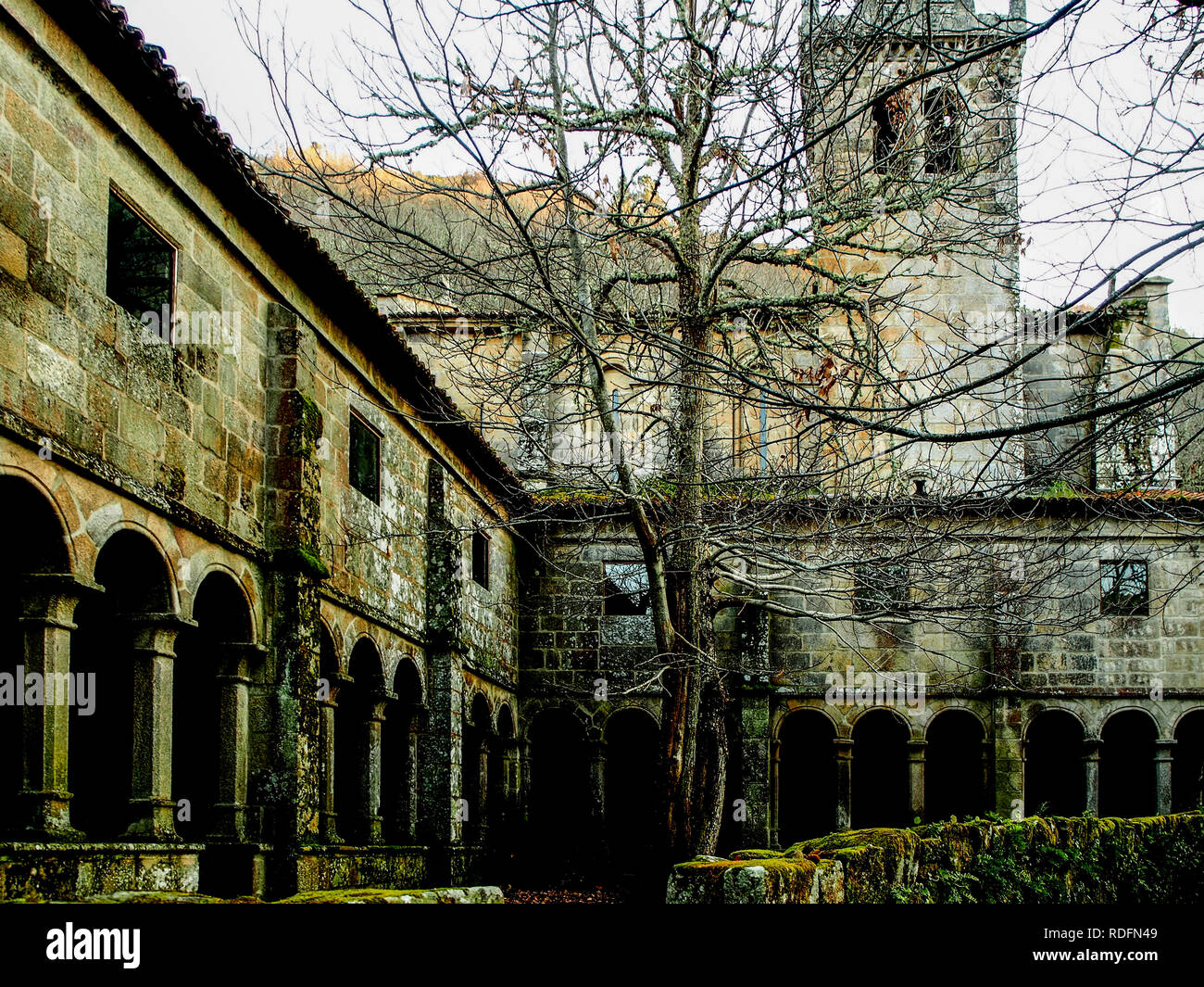 Monastery of santa cristina de ribas de sil hi-res stock photography ...