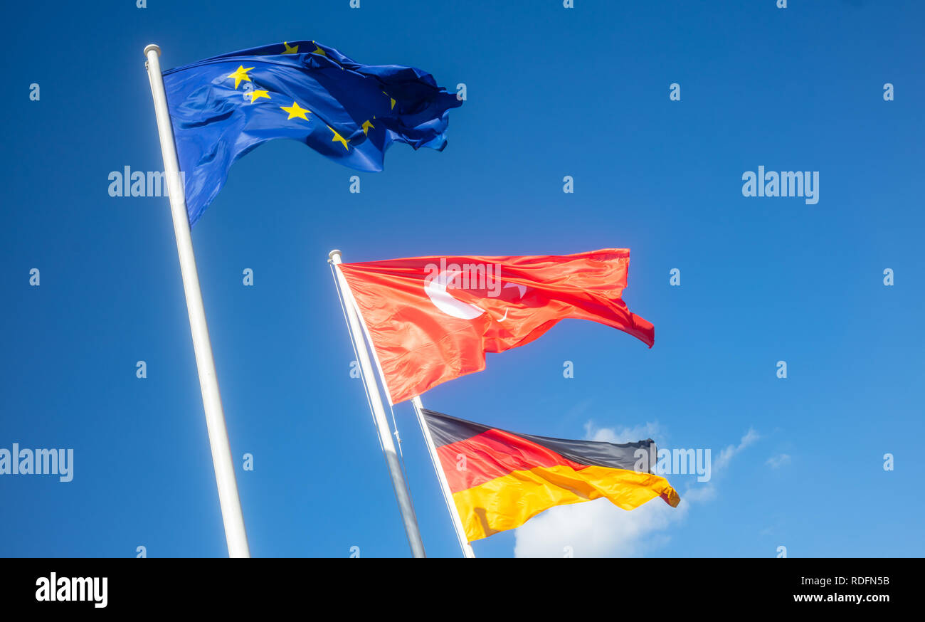 Flags of turkey and the eu hi-res stock photography and images - Alamy