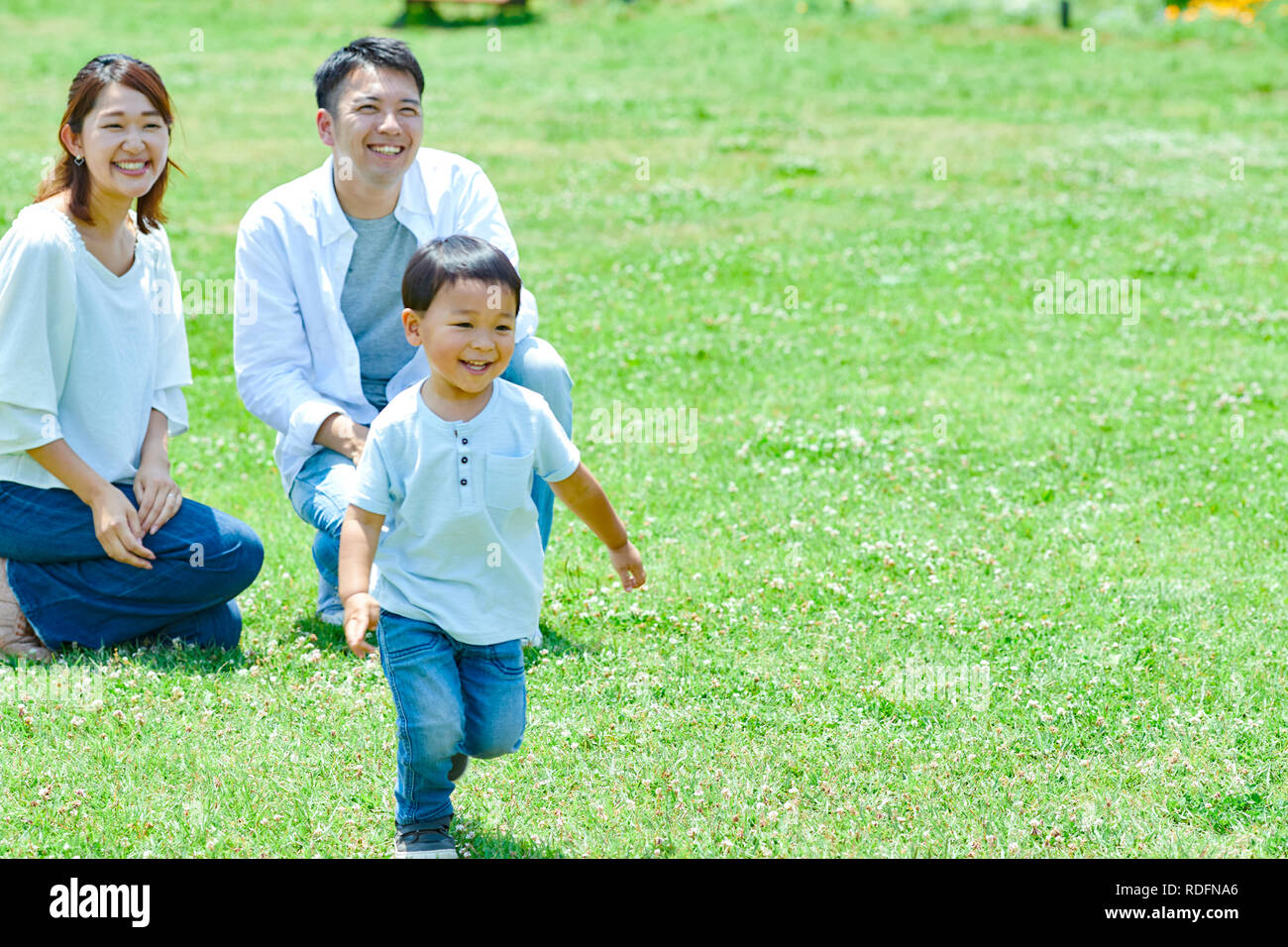 Japanese boy running in park hi-res stock photography and images - Alamy