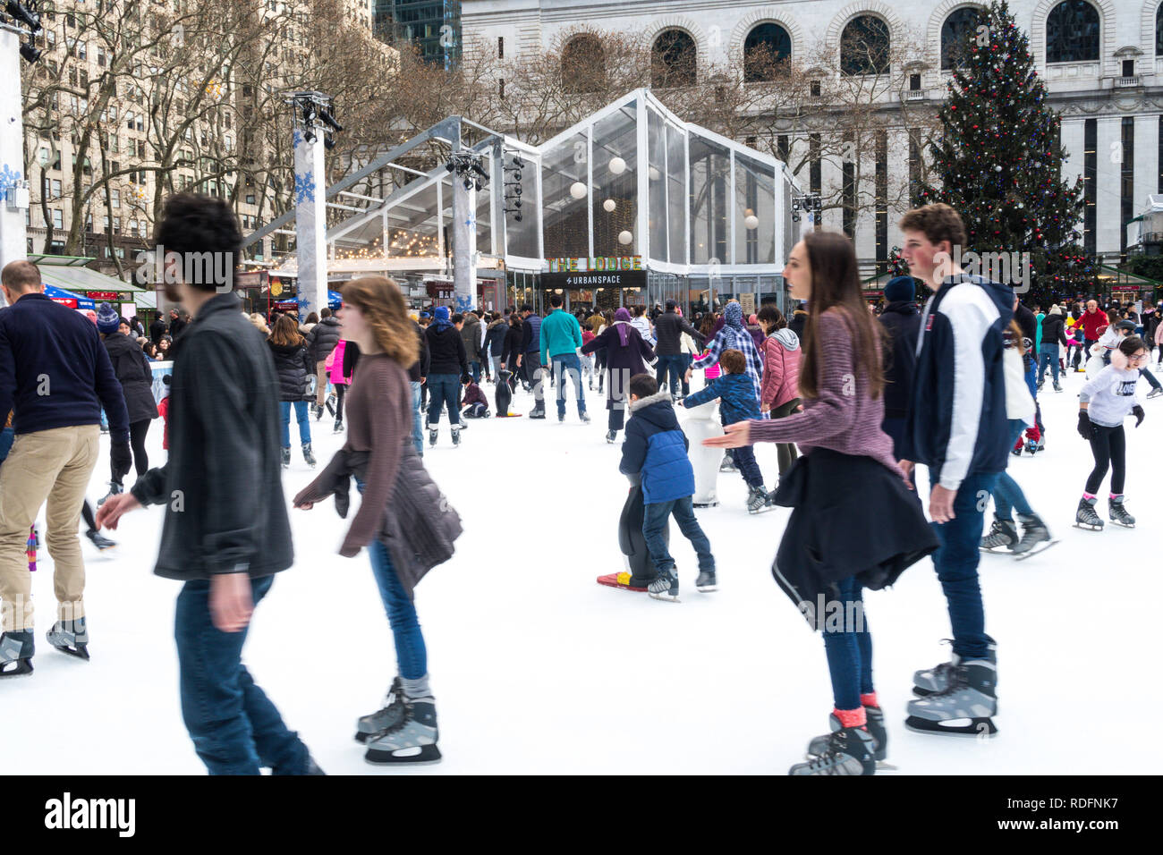 The Skating Rink at the Bank of America Winter Village at Bryant Park ...