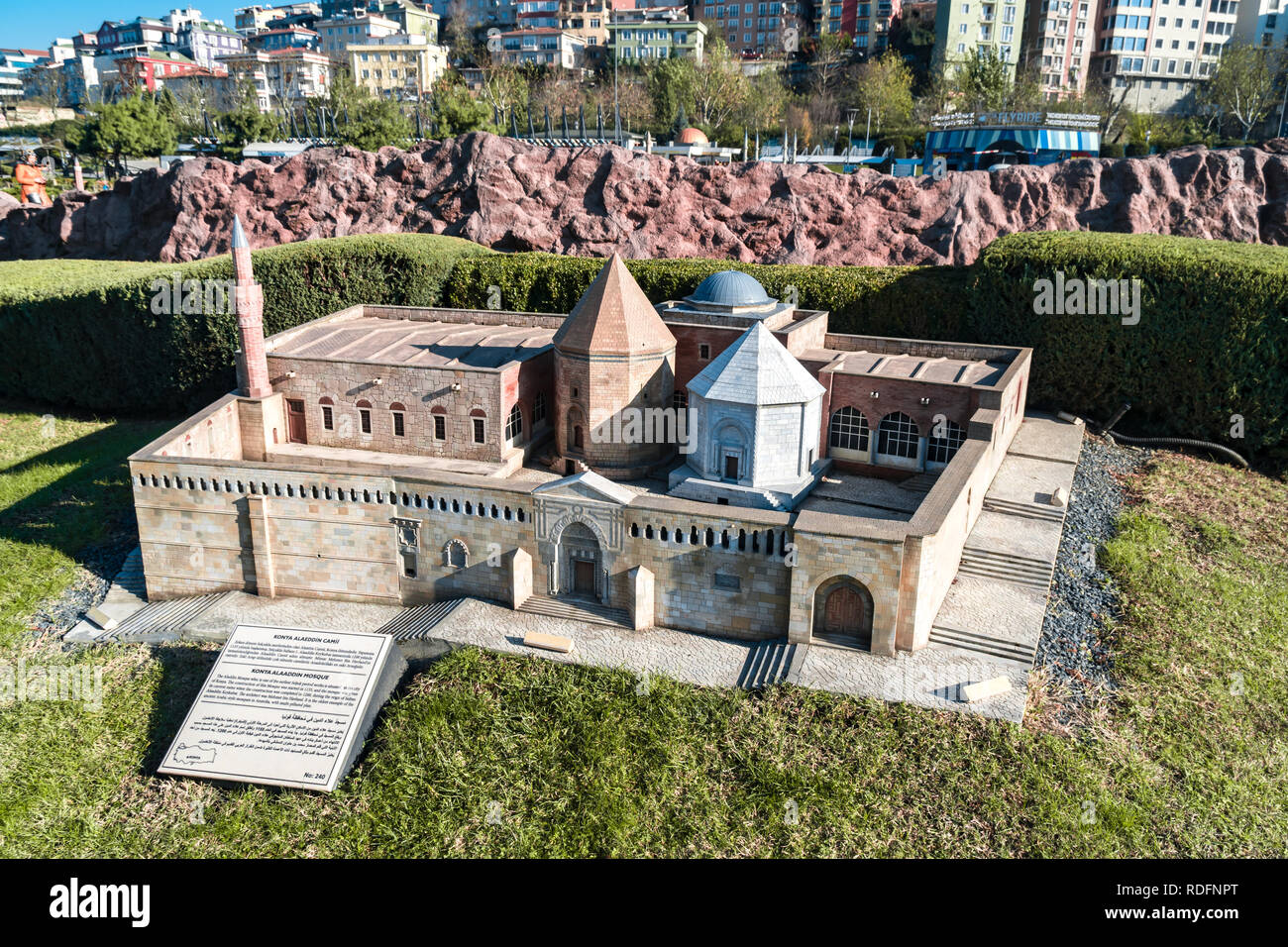 ISTANBUL, TURKEY - DEC 08, 2018 : Model view of important places ...