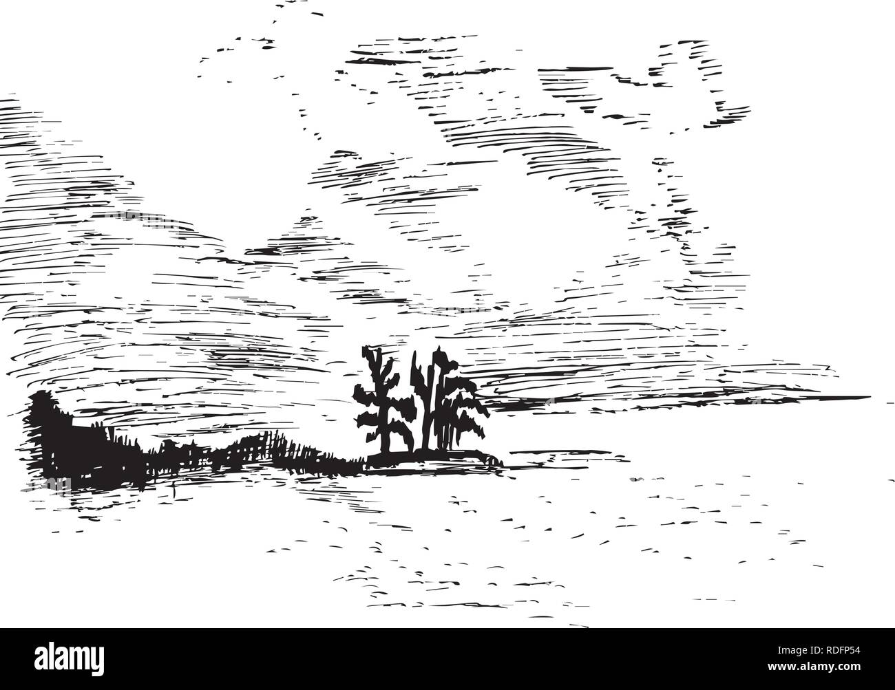 View beautiful beach pine Stock Vector Images - Alamy