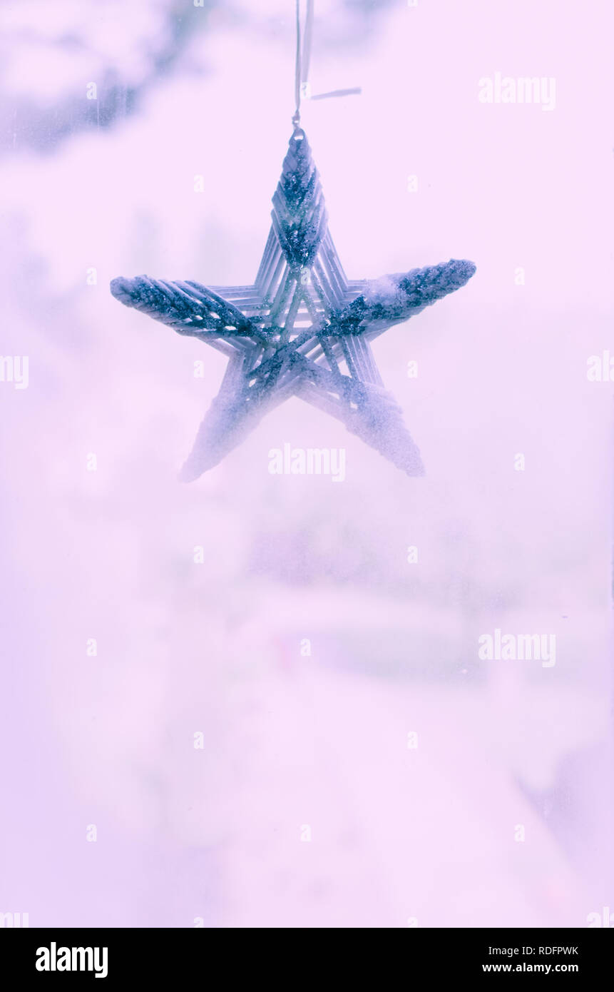Silver star decoration hi-res stock photography and images - Alamy