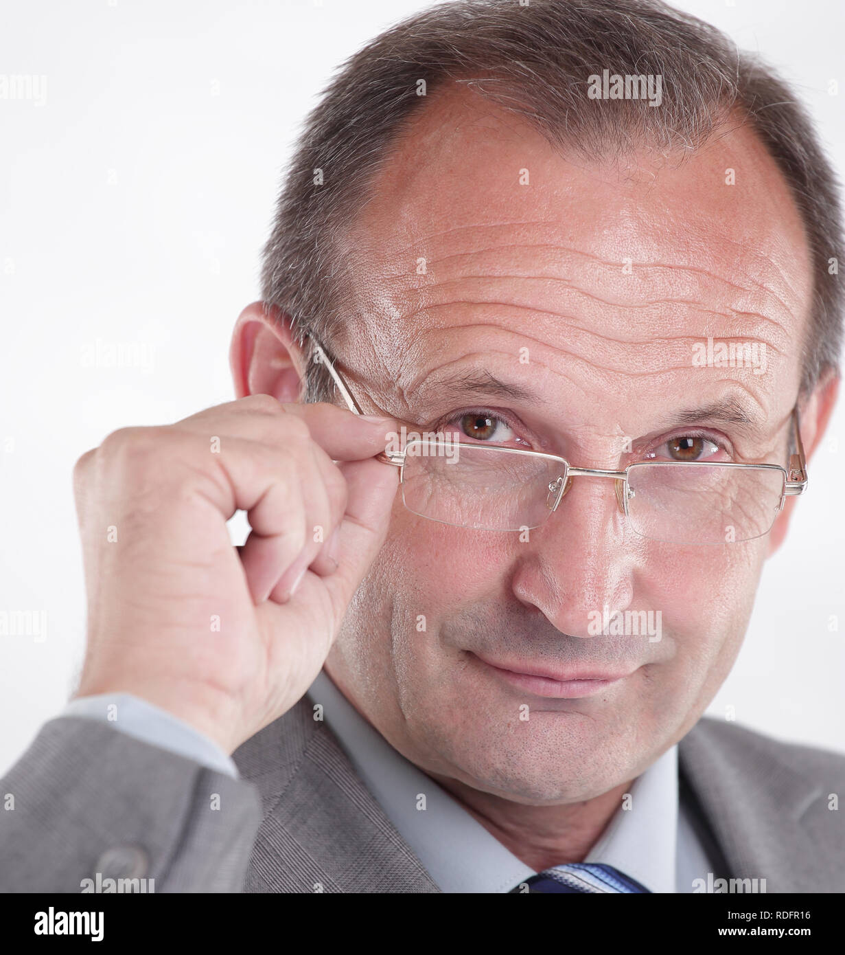 Executive businessman on a white background. photo with copy space ...
