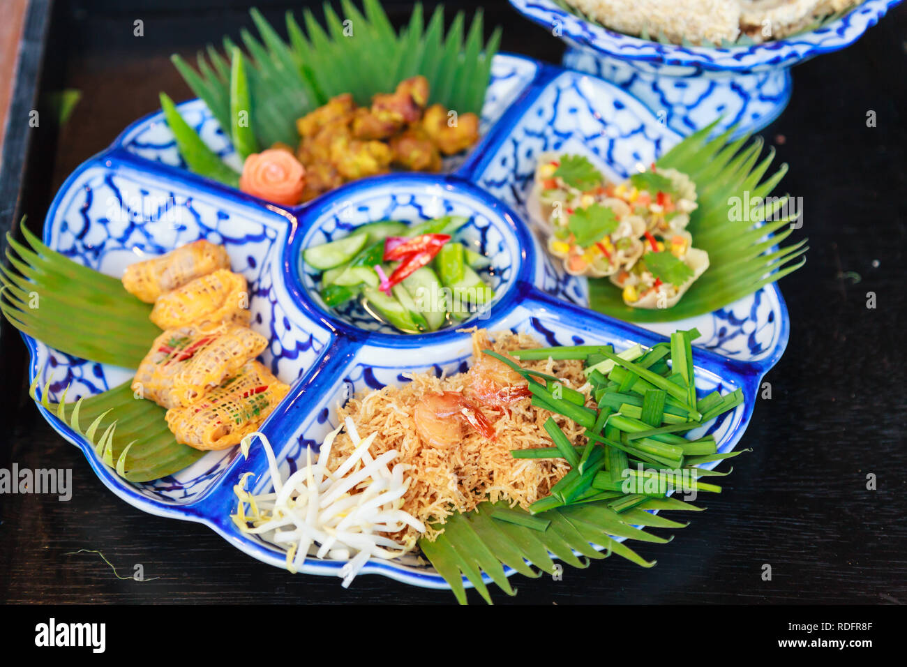 Selective focused on Thailand street food: Mi krop, Traditional Thai ...