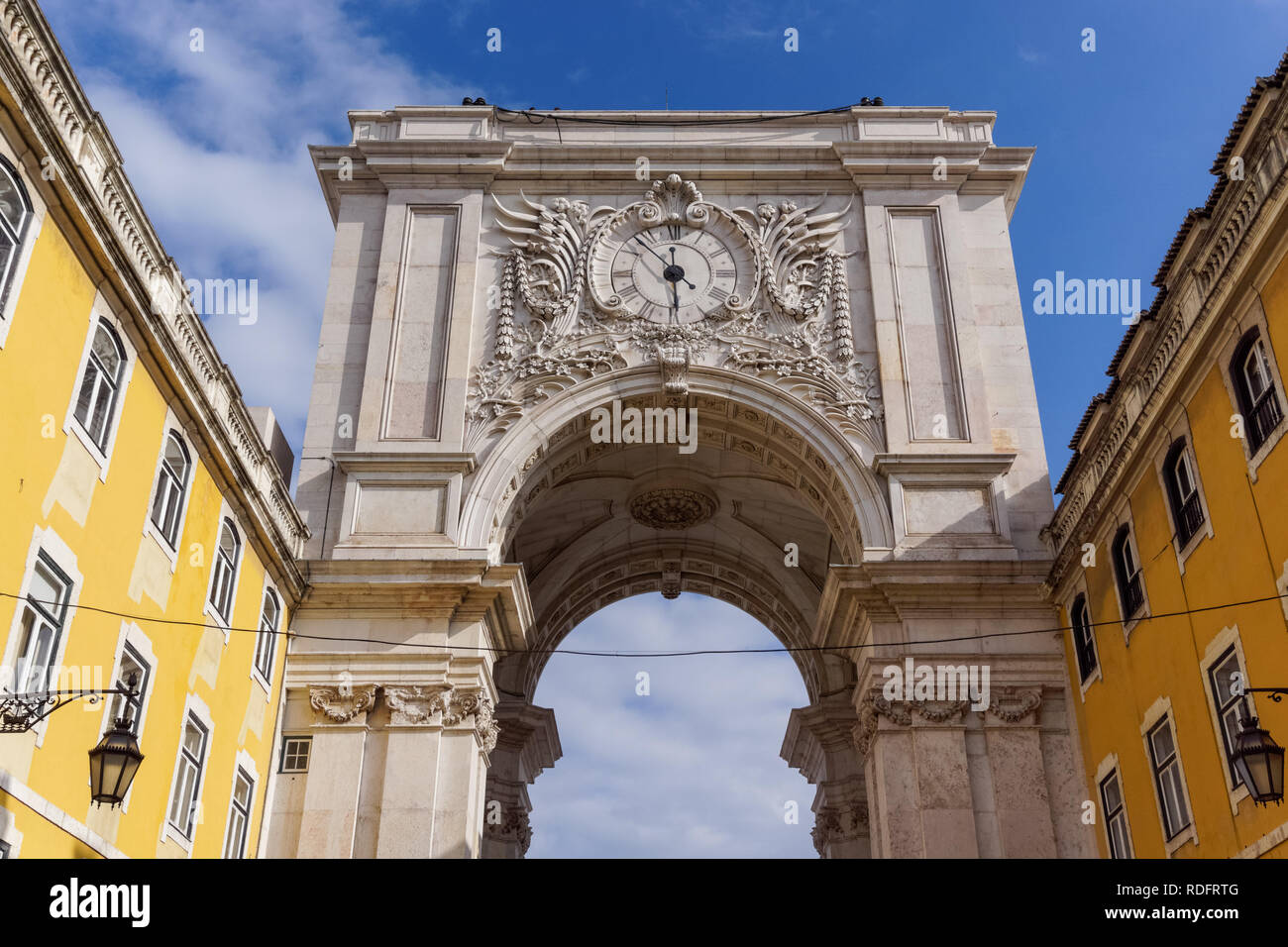 The Rua Augusta Arch in Lisbon, Portugal Stock Photo - Alamy