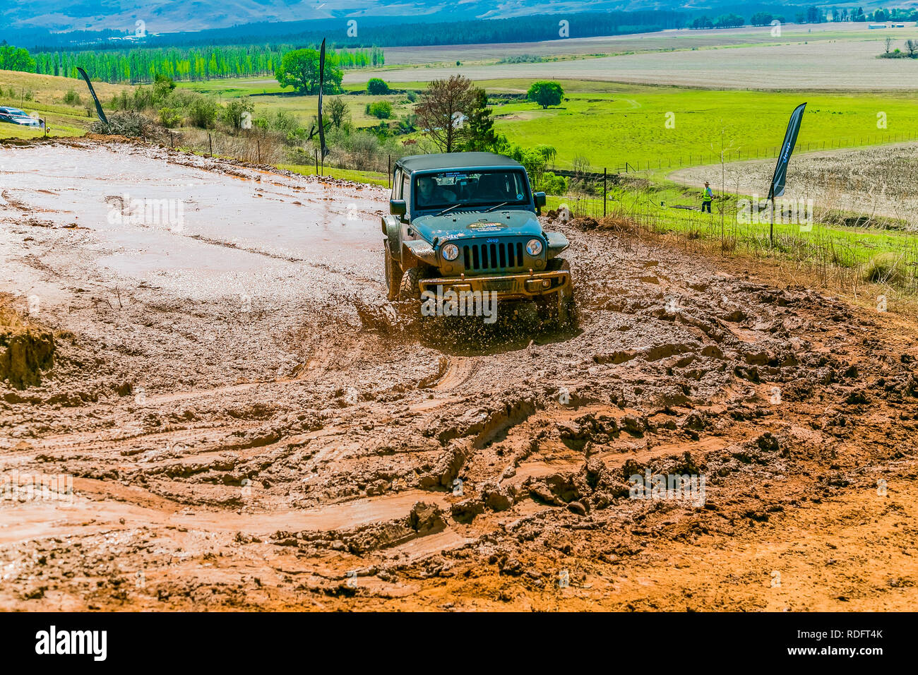 Harrismith, South Africa - October 02 2015: 4x4 Mud Driver Training at ...