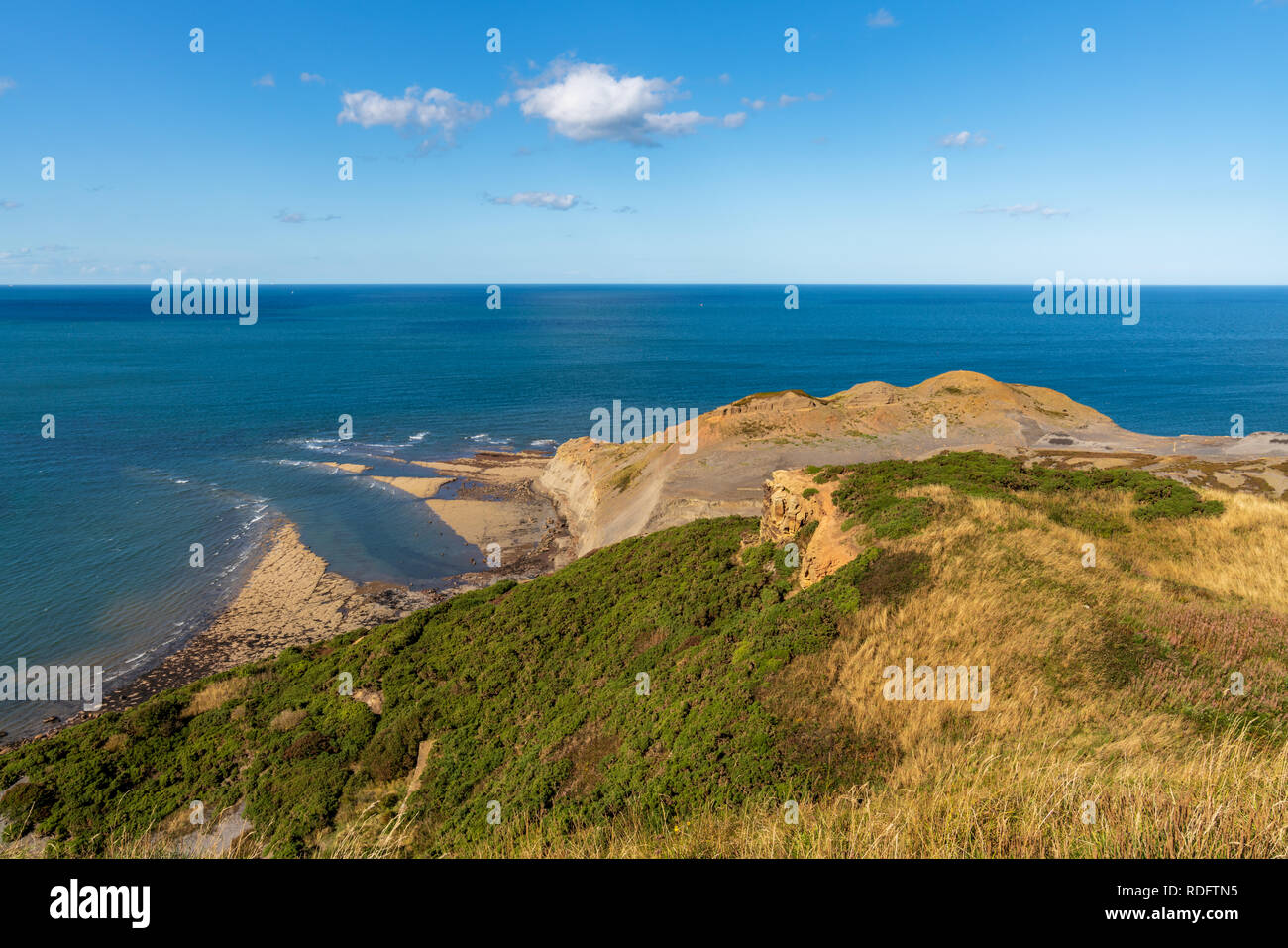 North Sea Coast in North Yorkshire, England, UK - looking from ...