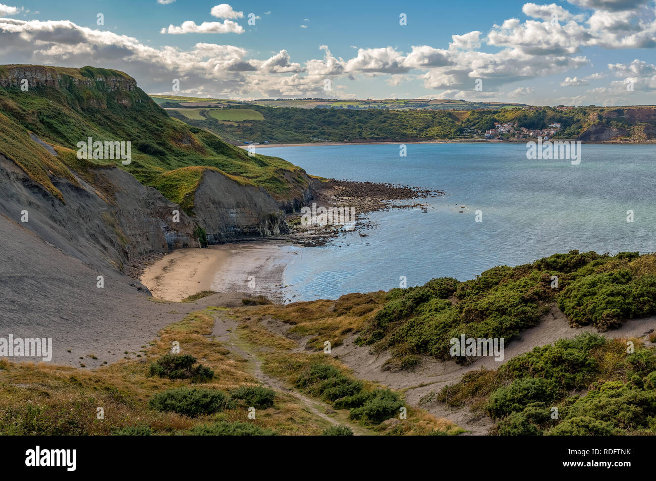 North Sea Coast in North Yorkshire, England, UK - looking from ...