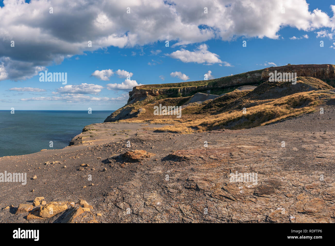 North Sea Coast in North Yorkshire, England, UK - seen from the former ...