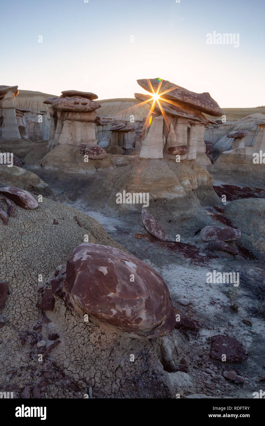 Beautiful landscape view of unique rock formation in the desert of New ...