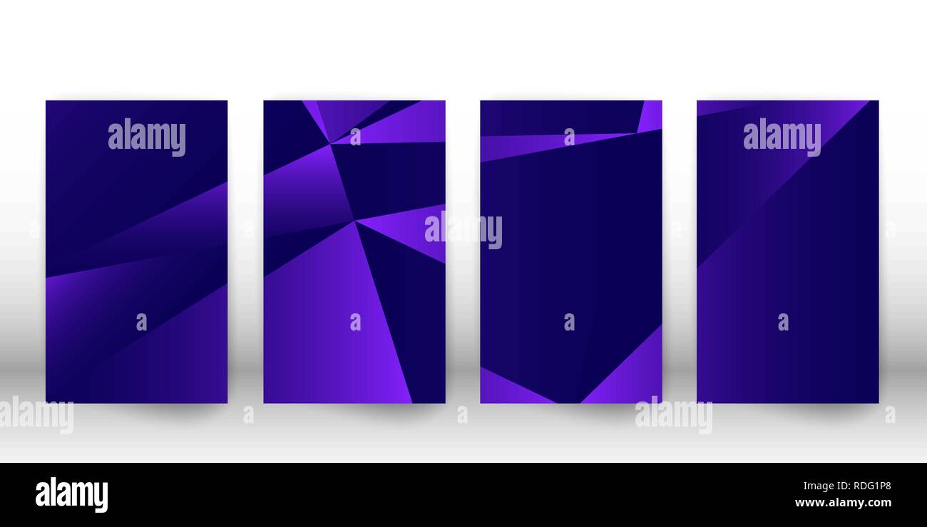 Abstract polygonal pattern. Dark cover design with geometric shapes ...