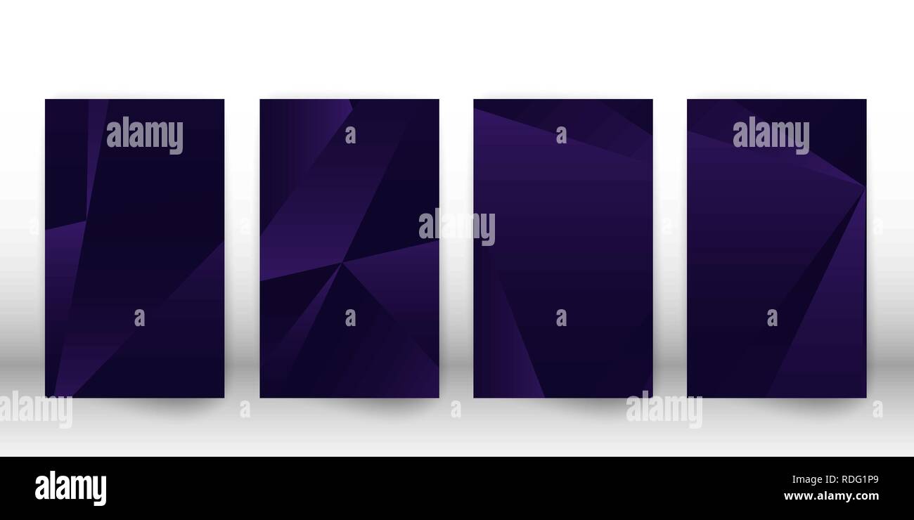 Abstract polygonal pattern. Dark cover design with geometric shapes ...