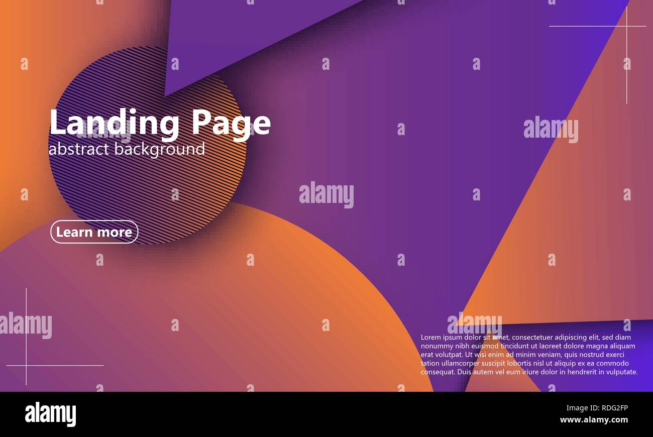 Website landing page. Geometric background. Minimal abstract cover ...