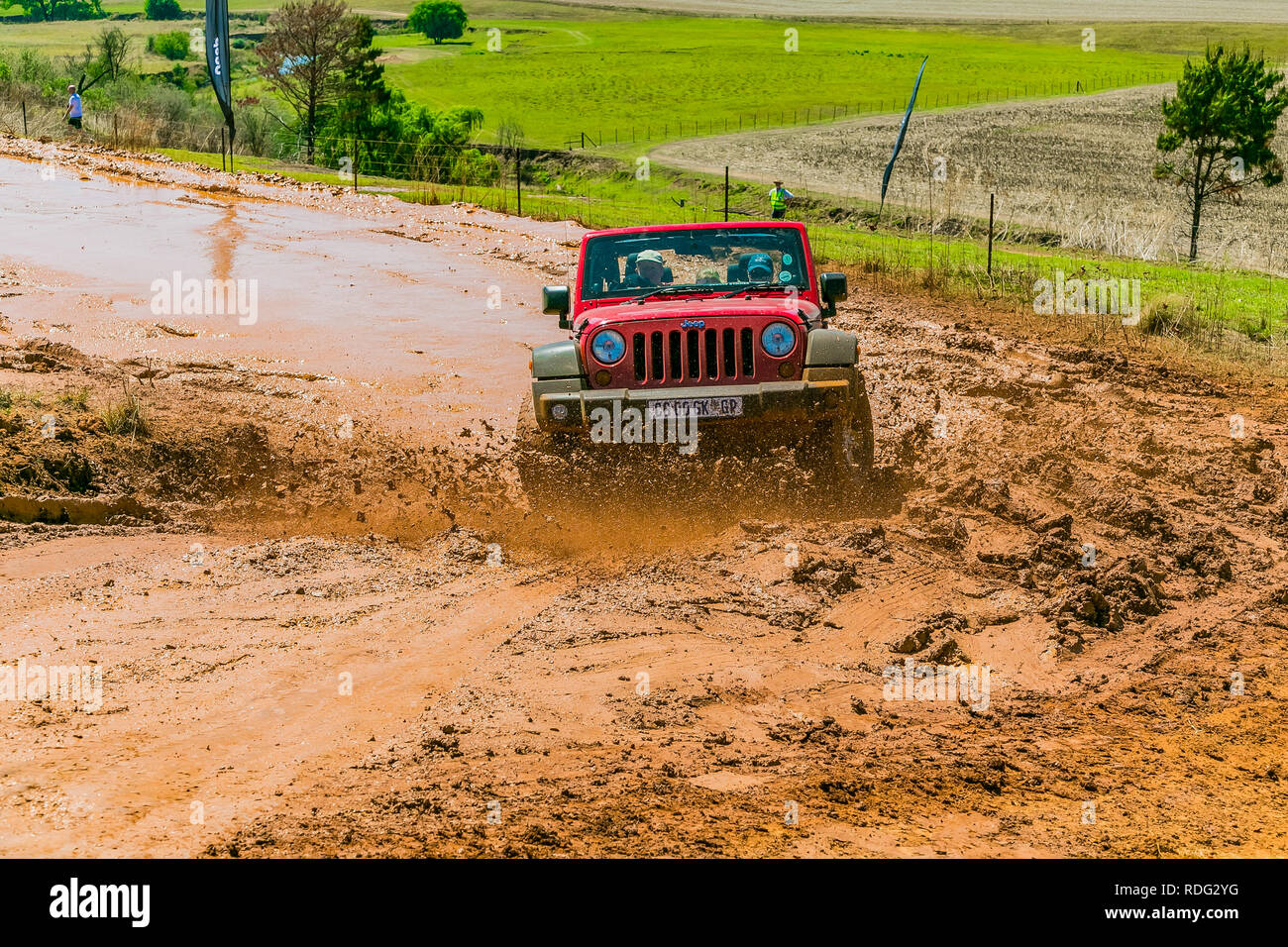 Harrismith, South Africa - October 02 2015: 4x4 Mud Driver Training at ...