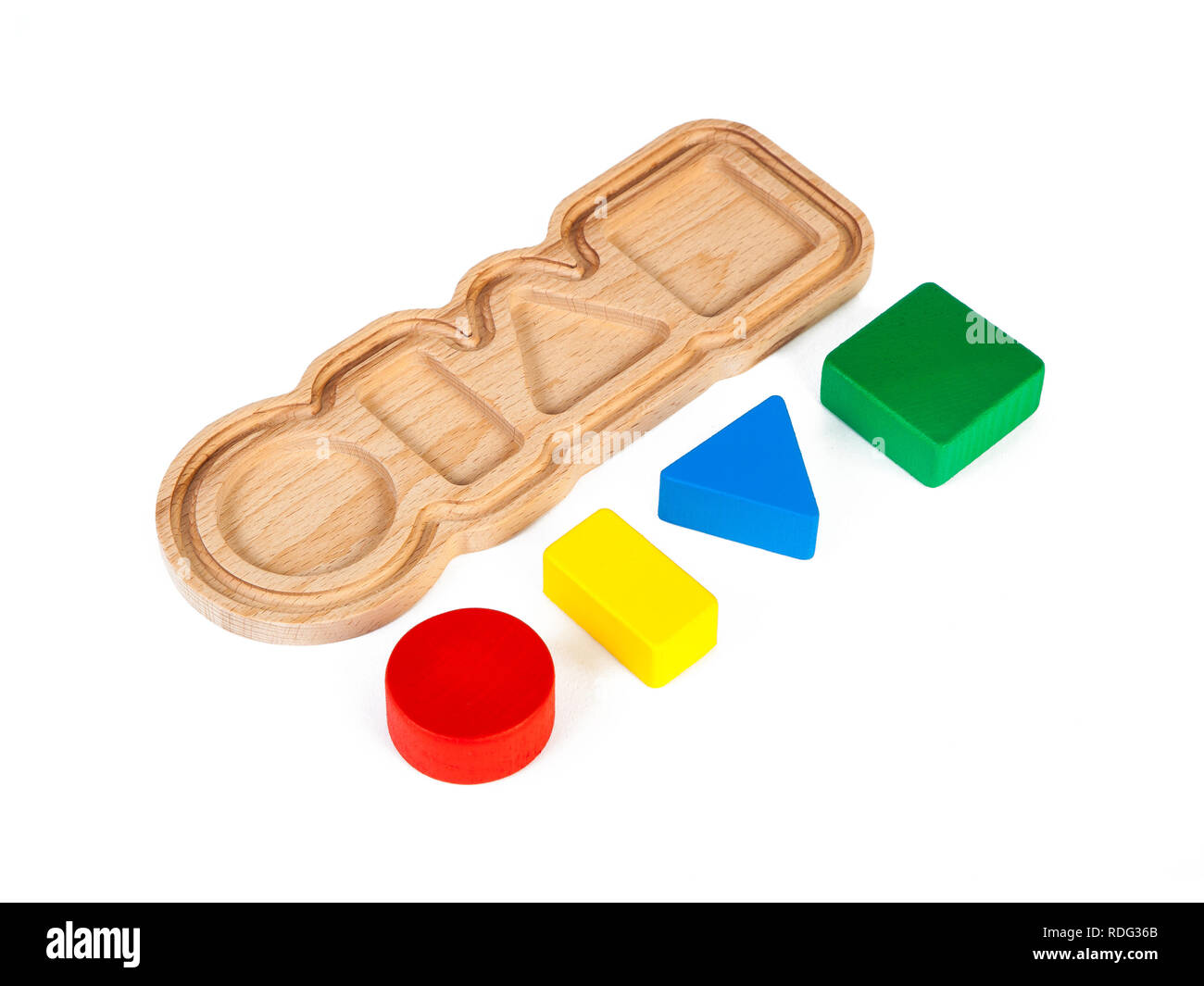 Photo of a wooden toy children's sorter with small wooden details in ...