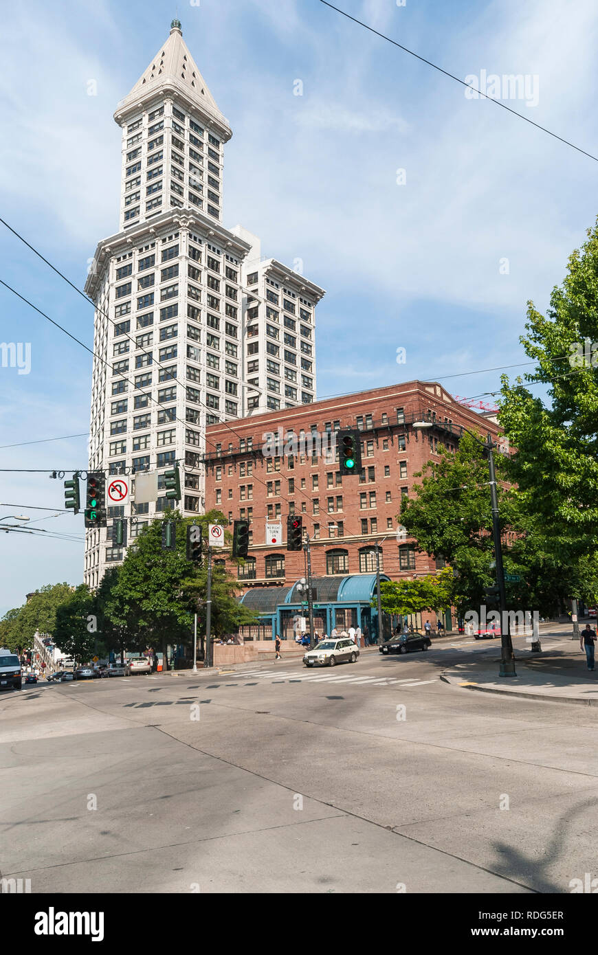 A view of the Smith Tower, a Seattle, Washington landmark Stock Photo ...