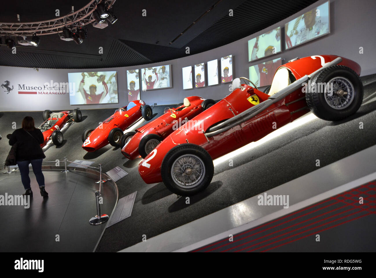 Maranello, Emilia Romagna, Italy. December 2018. At the Ferrari museum ...