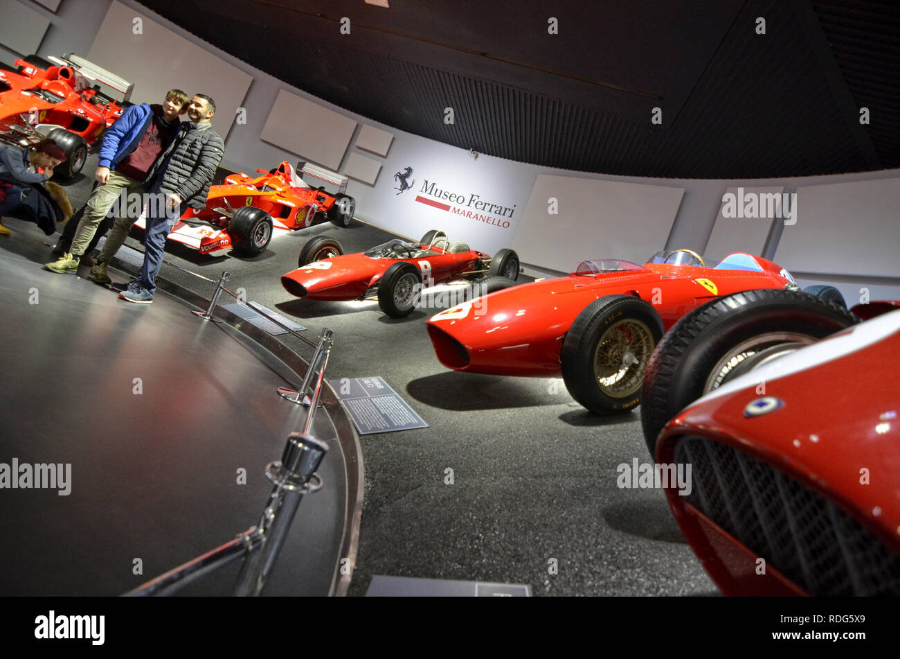 Maranello, Emilia Romagna, Italy. December 2018. At the Ferrari museum ...