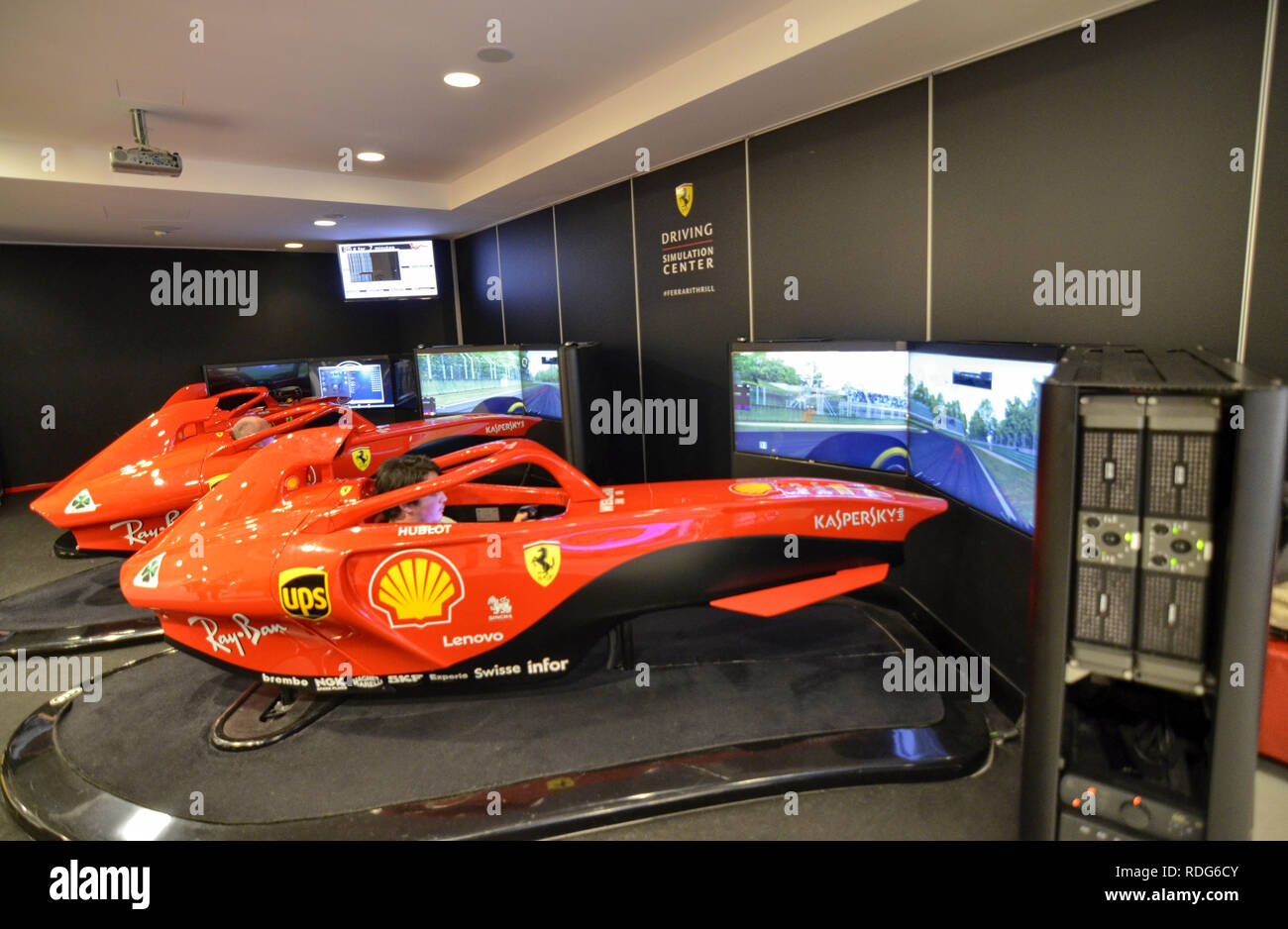 Maranello, Emilia Romagna, Italy. December 2018. At the Ferrari museum ...