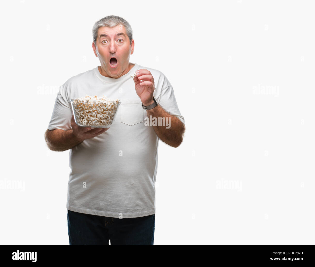 Portrait scared senior man in Cut Out Stock Images & Pictures - Alamy