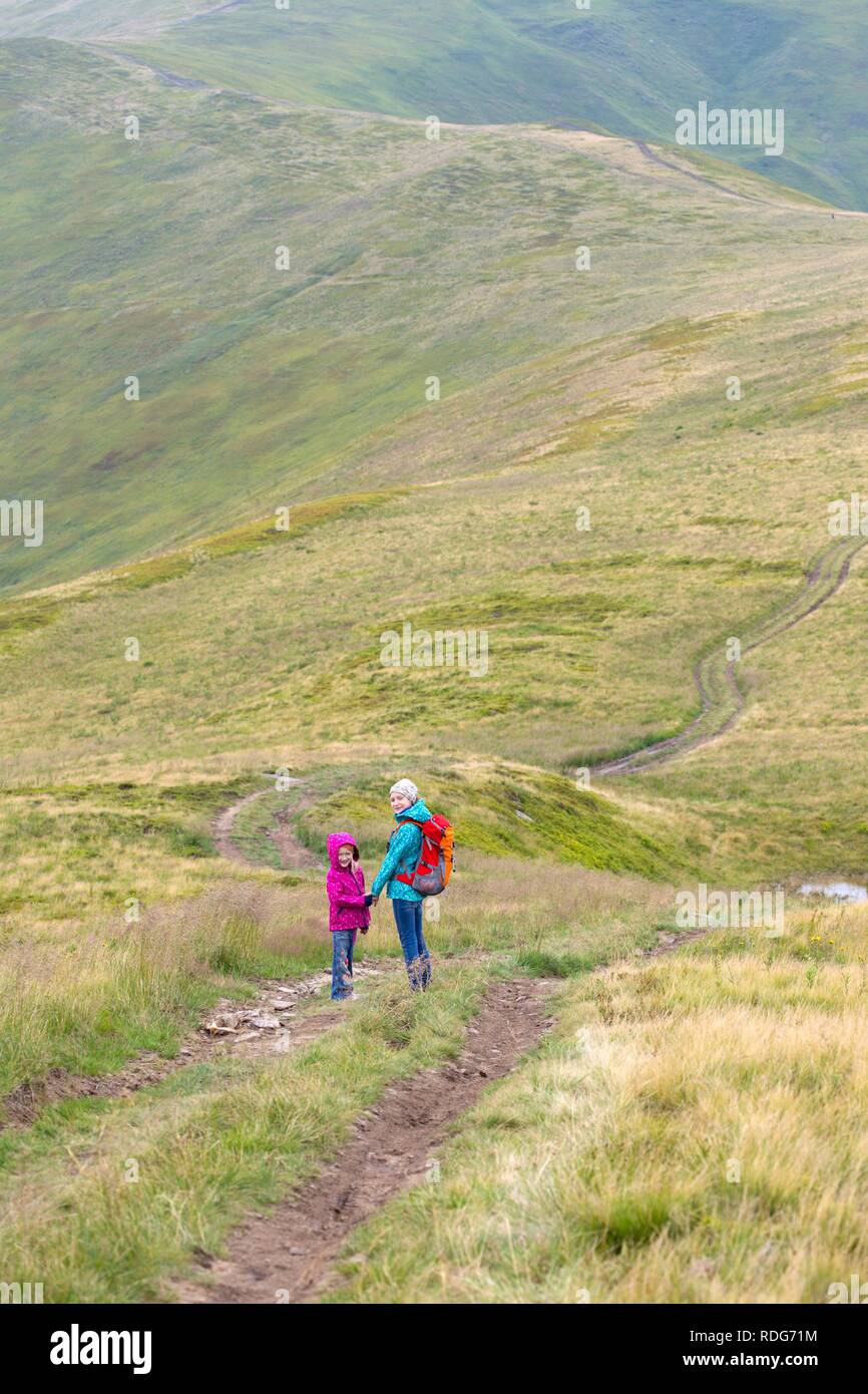 tourist girl and mountain views Stock Photo - Alamy