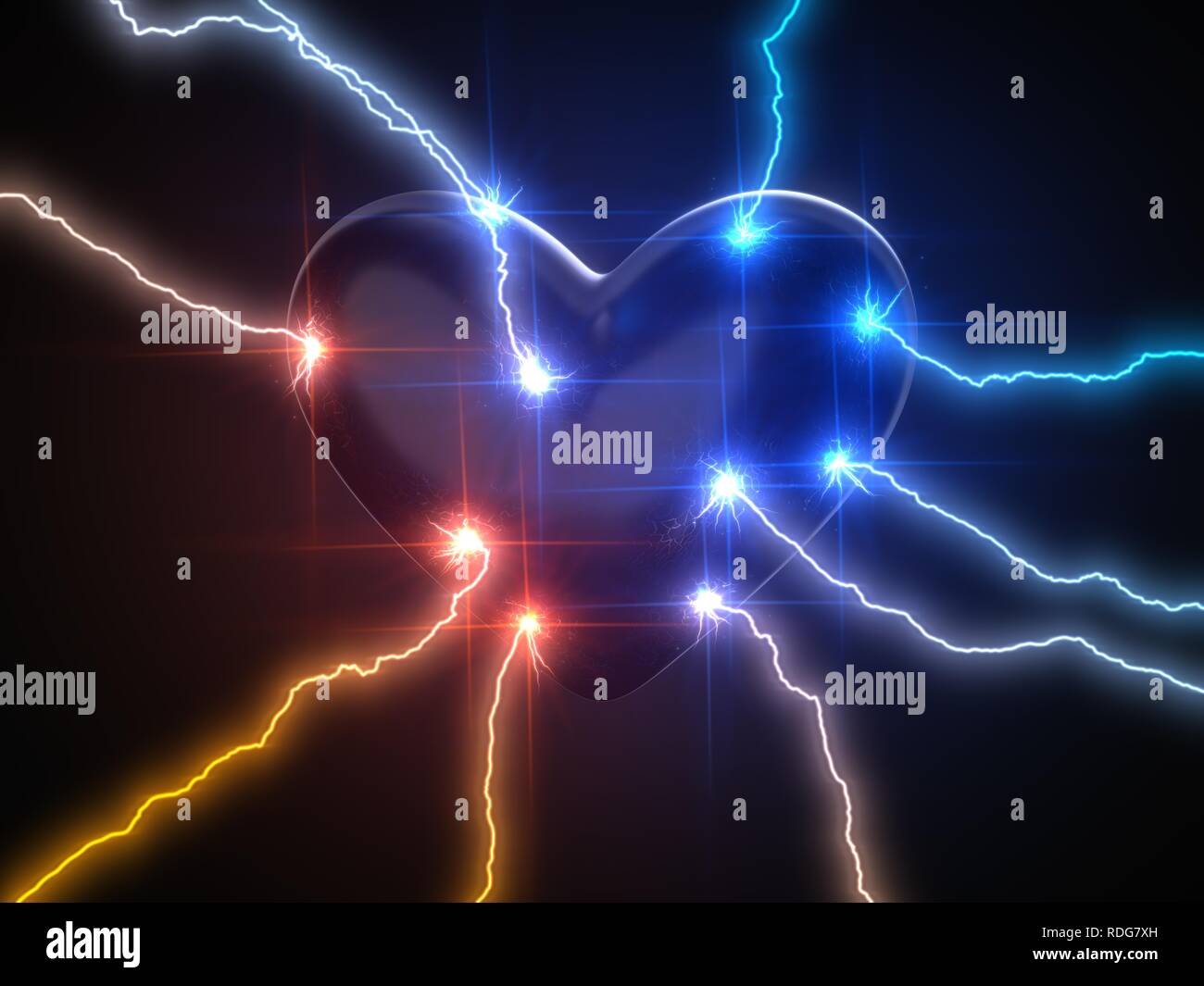 Lightning Bolt Heart High Resolution Stock Photography and Images - Alamy