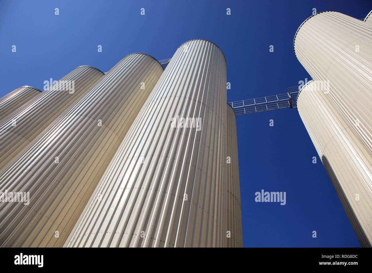 Beer storage tanks of a brewery Stock Photo - Alamy