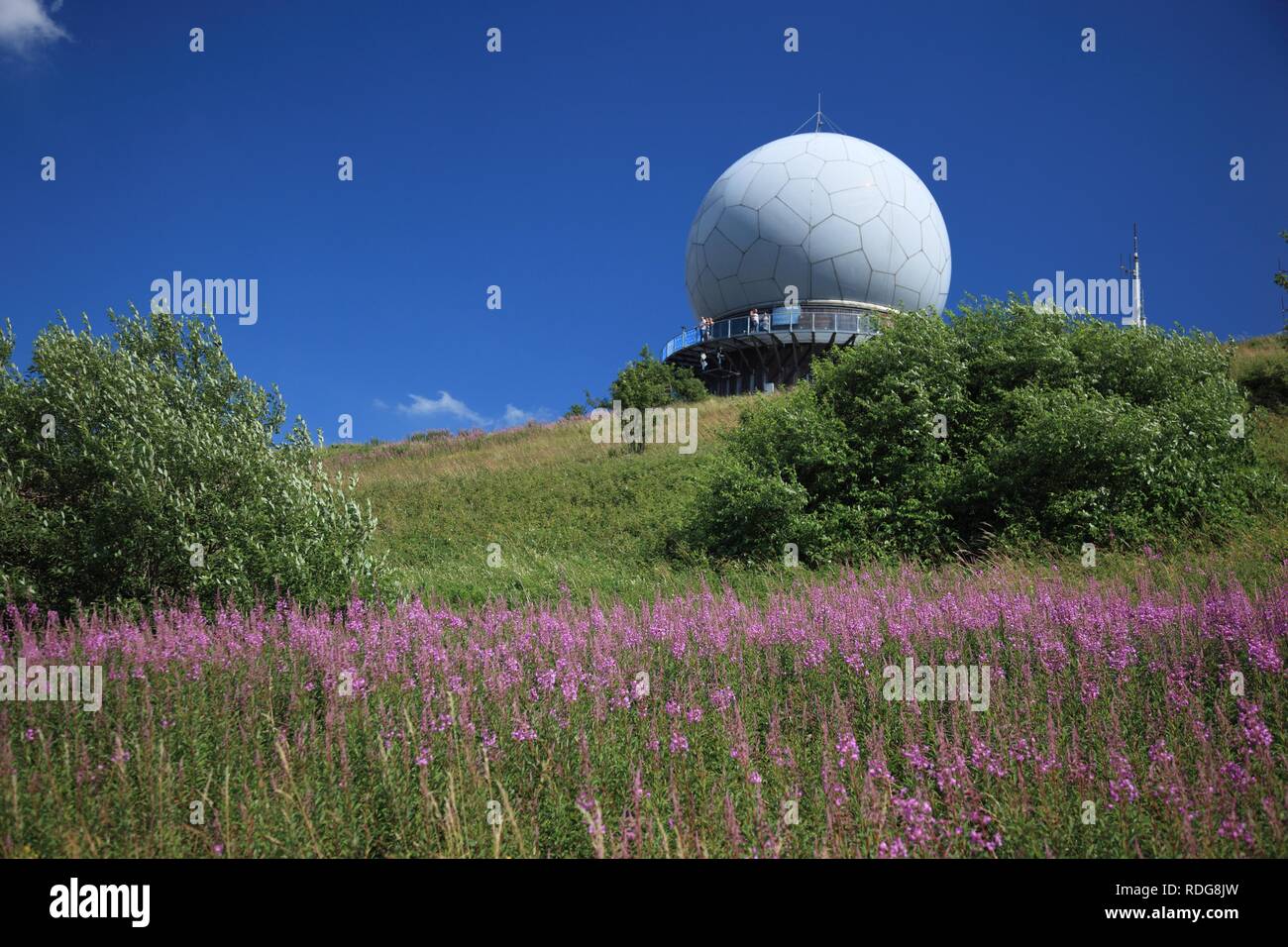 Former radar dome, radome, now viewing platform and exhibition space ...