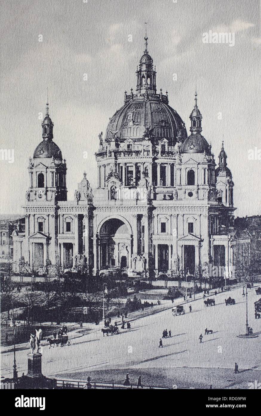 Berlin Cathedral, Germany, historical illustration, about 1899 Stock ...