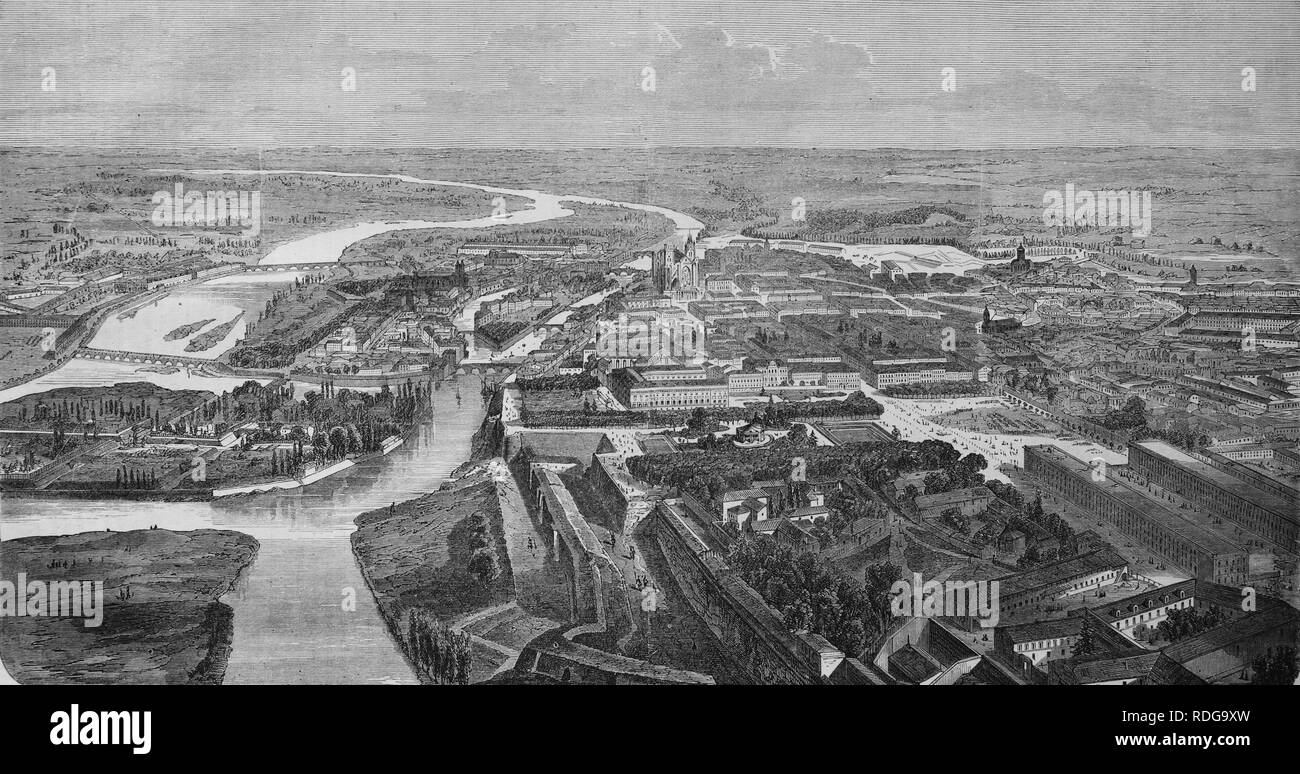 View of the Festung Metz fortress, Illustrierte Kriegschronik 1870-1871 ...