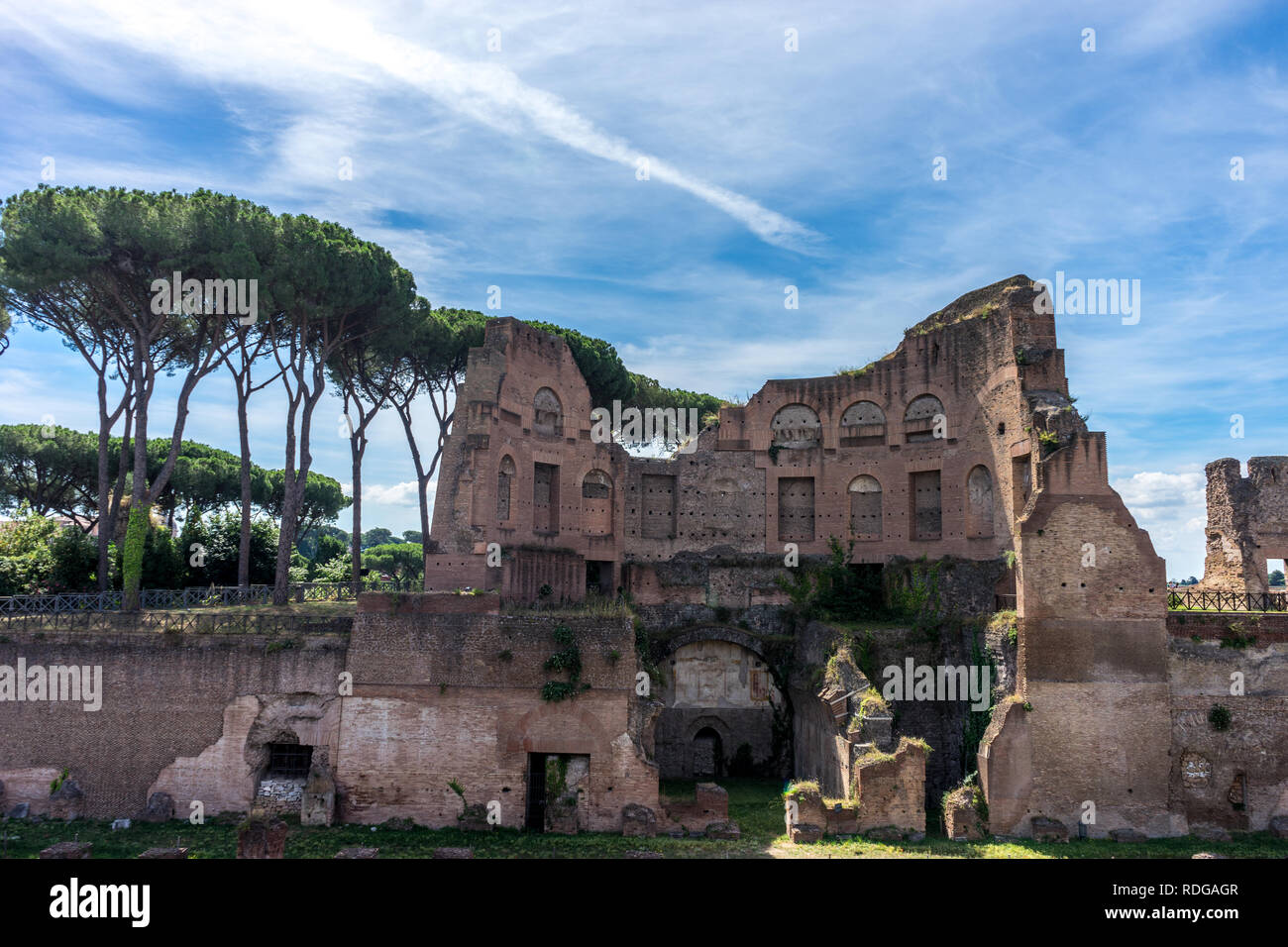 The ancient ruins of Hippodrome Of Domitian at the Roman Forum ...