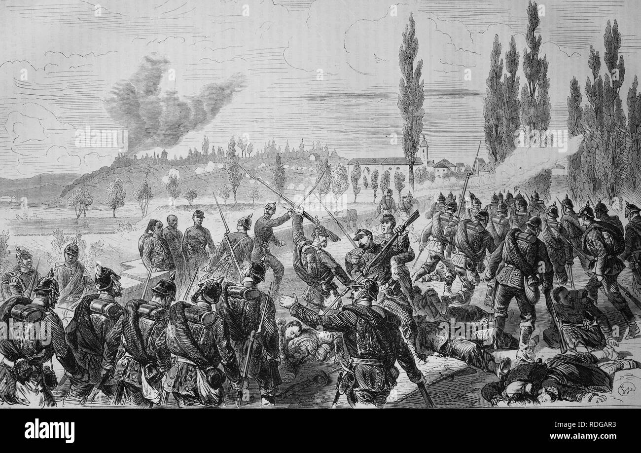 Combat at Etuz on the Oignon 22th October 1870, Illustrierte ...