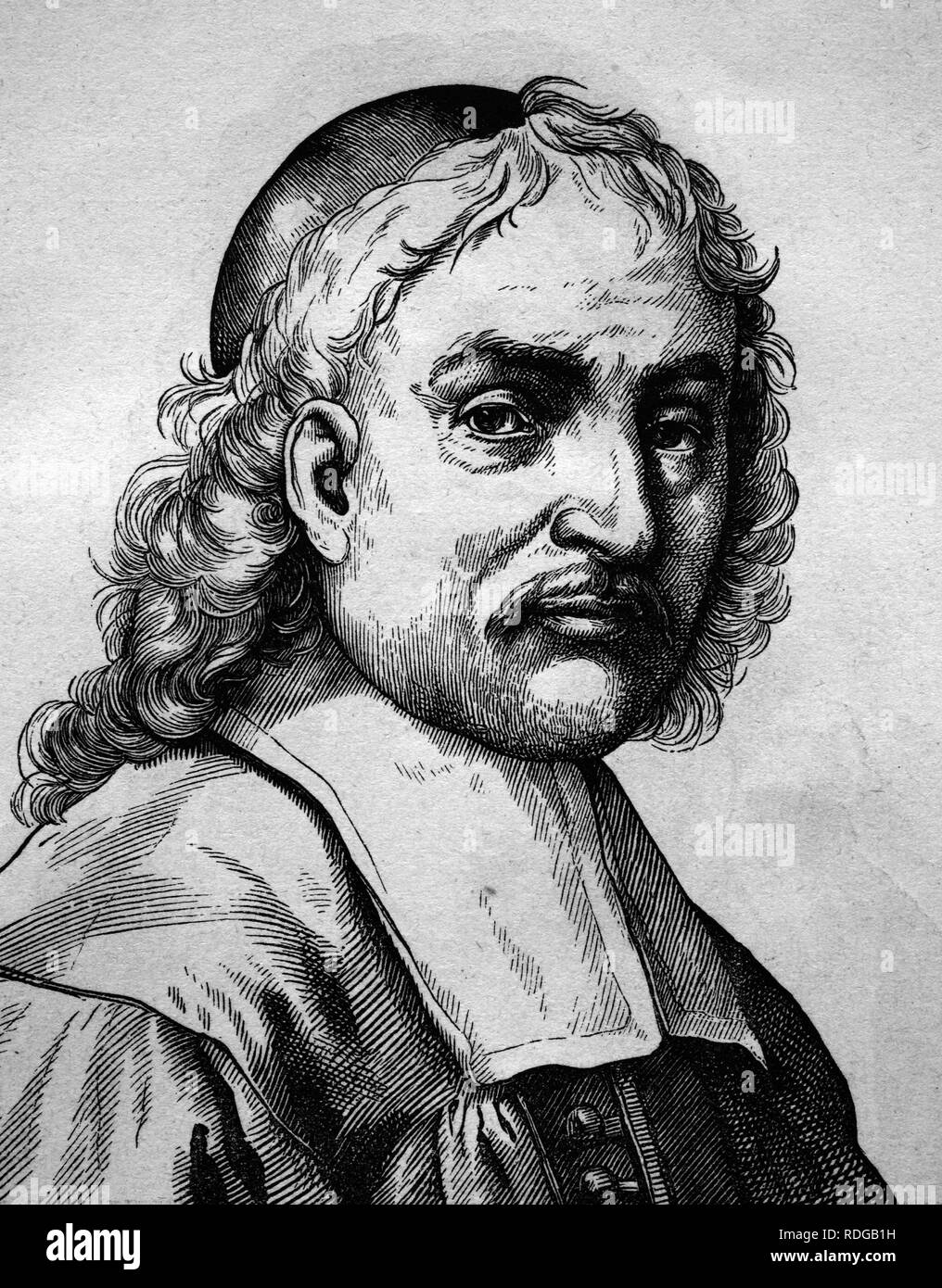 Paul Gerhardt, German poet, 1607 - 1676, historical illustration ...