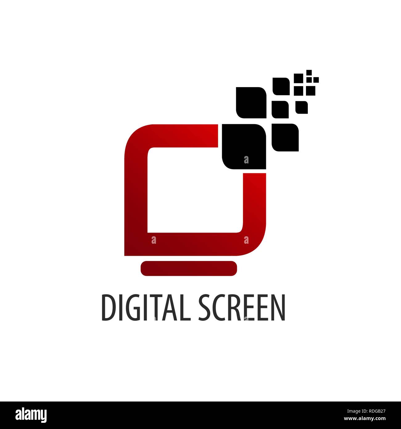 Digital screen logo concept design. Symbol graphic template element vector Stock Vector Image ...