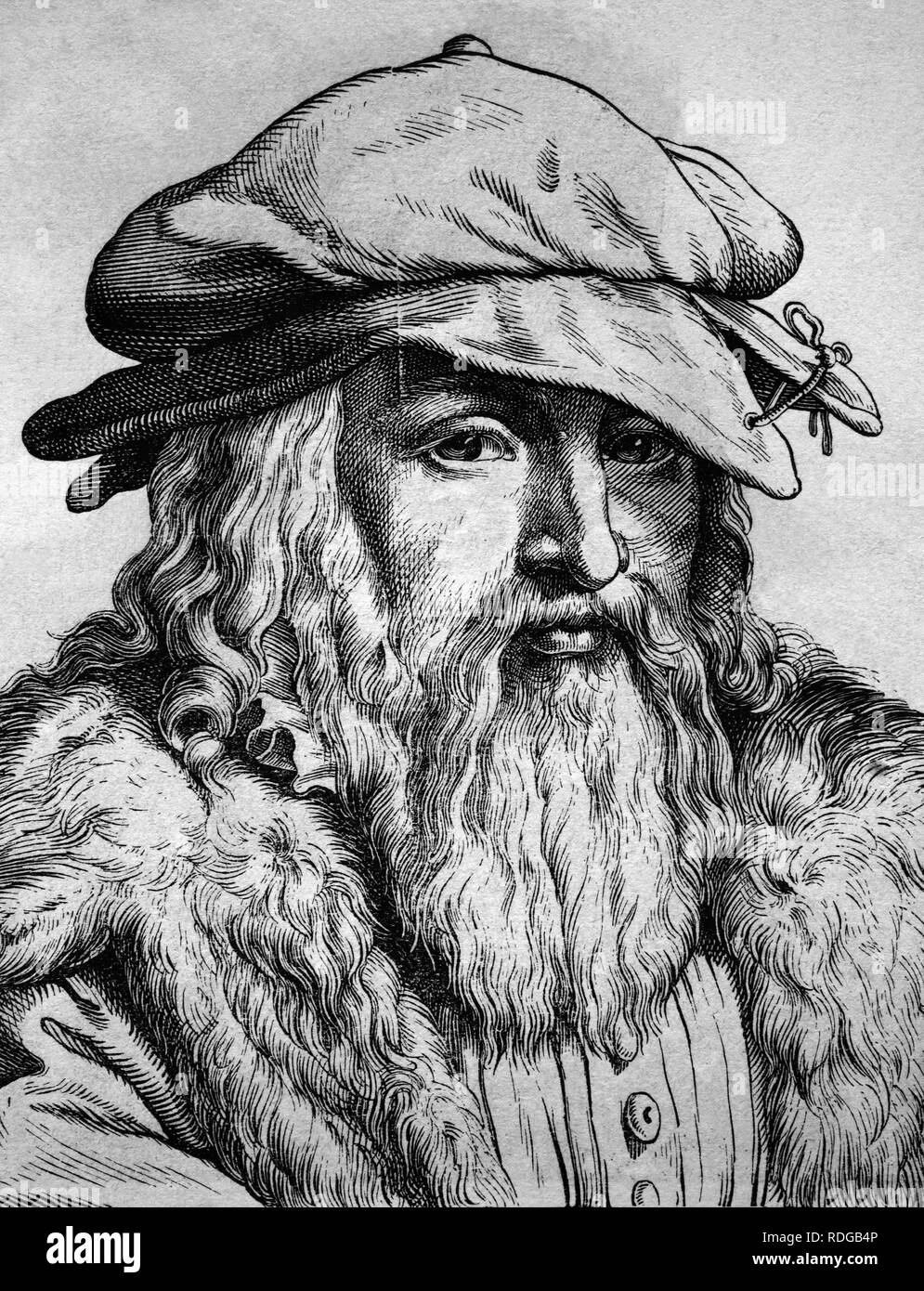 Georg Rollenhagen, 1542 - 1609, portrait, historical illustration, 1880 ...