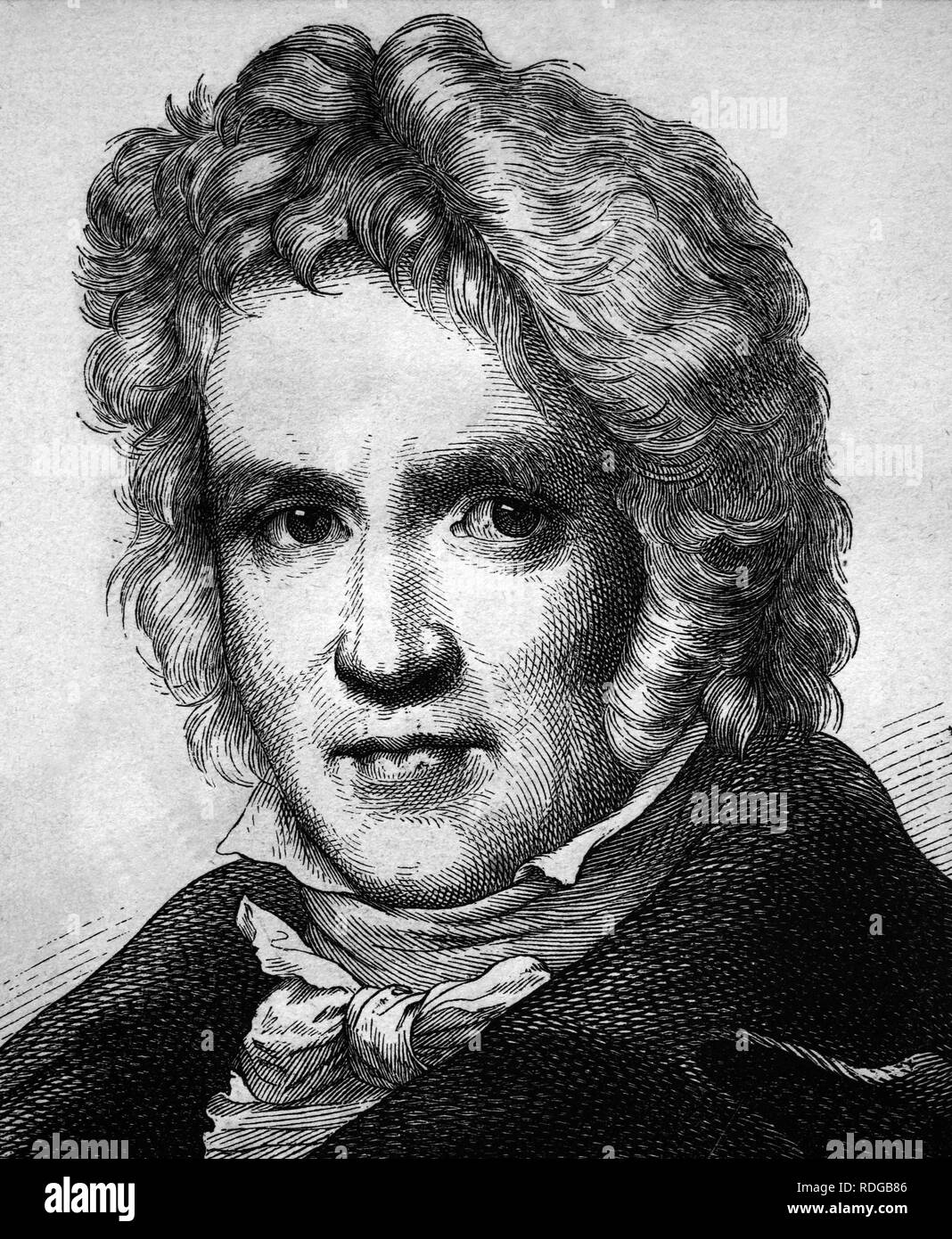 Friedrich Wilhelm Bessel, 1784 - 1846, astronomer, portrait, historical ...