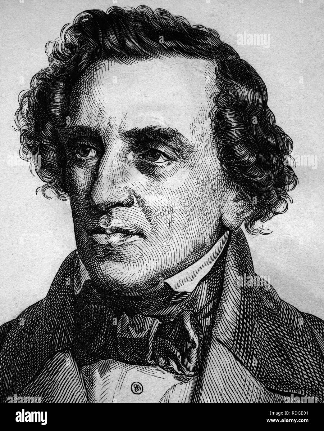 Giacomo Meyerbeer, 1794 - 1864, composer and conductor, portrait ...