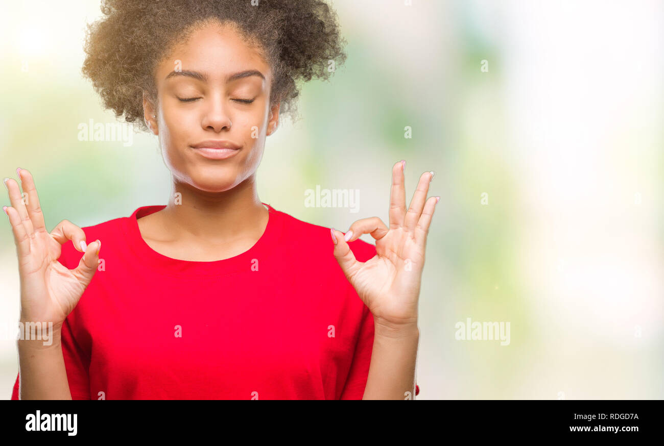Young afro american woman over isolated background relax and smiling ...