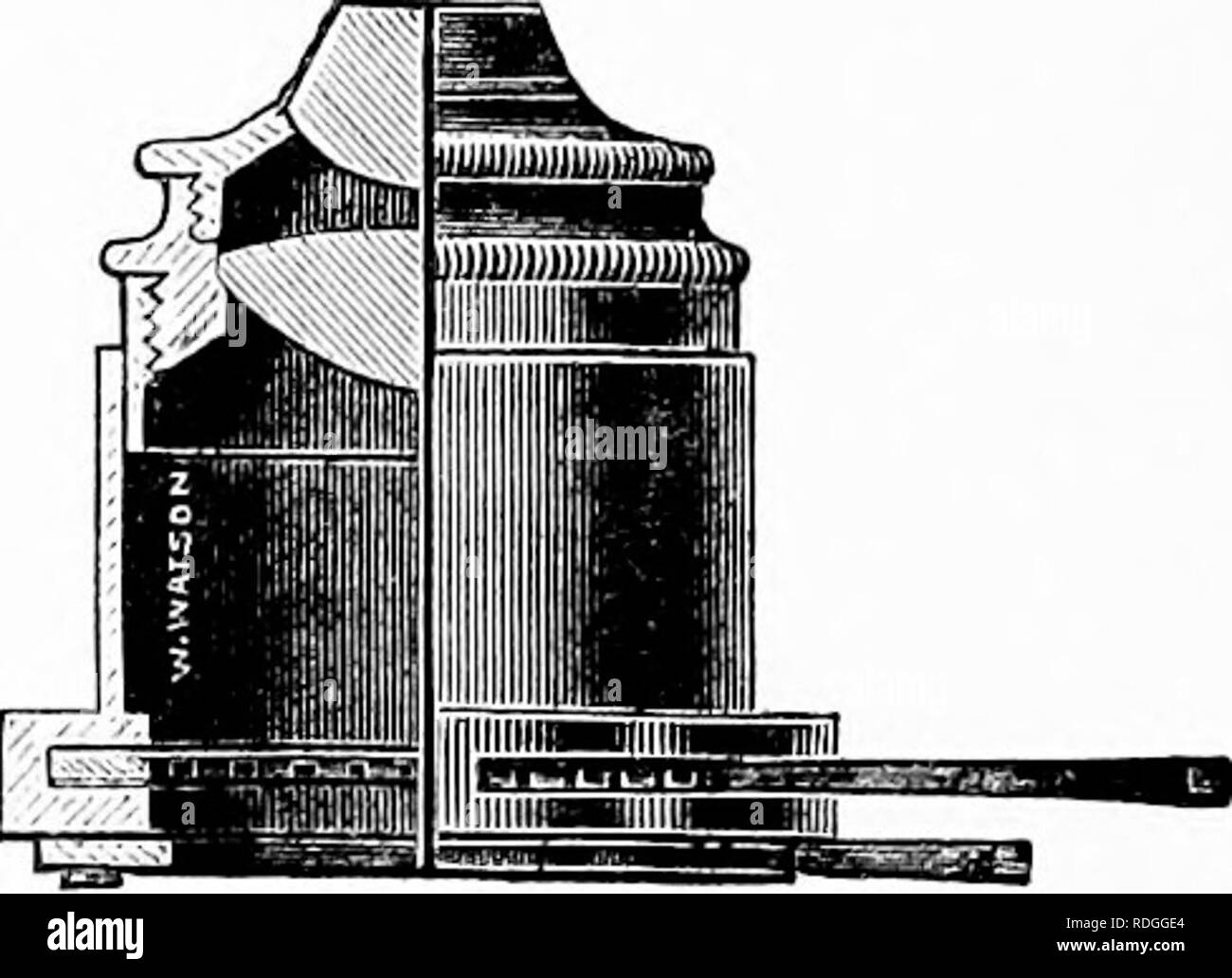 Microscope condenser lens Black and White Stock Photos & Images - Alamy