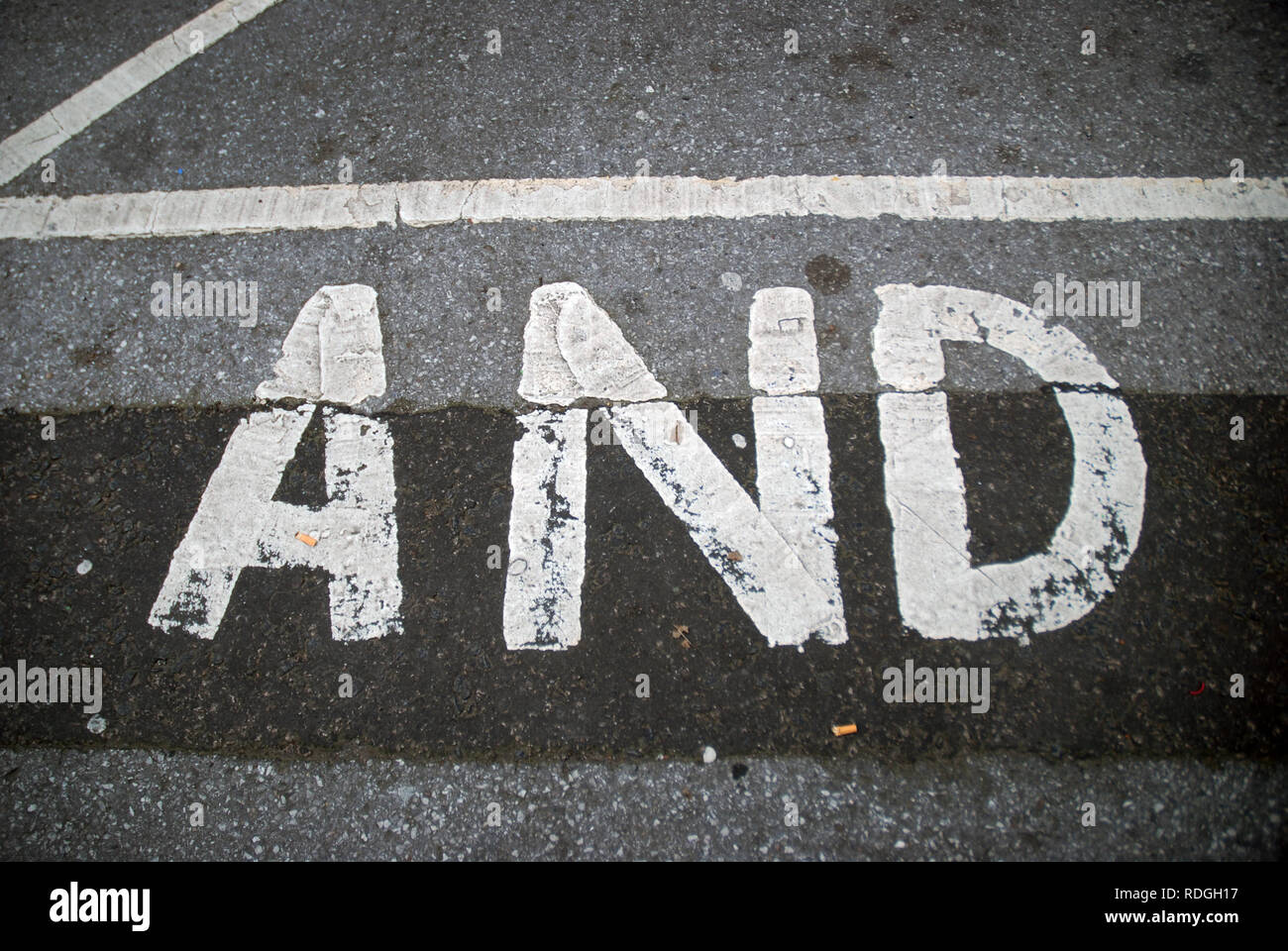 Pavement Spray Painted Sign High Resolution Stock Photography and ...