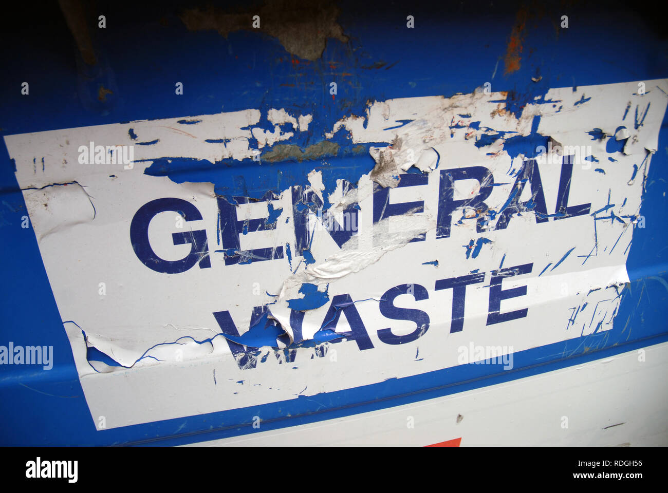 General Waste Sign, Portsmouth, UK Stock Photo - Alamy