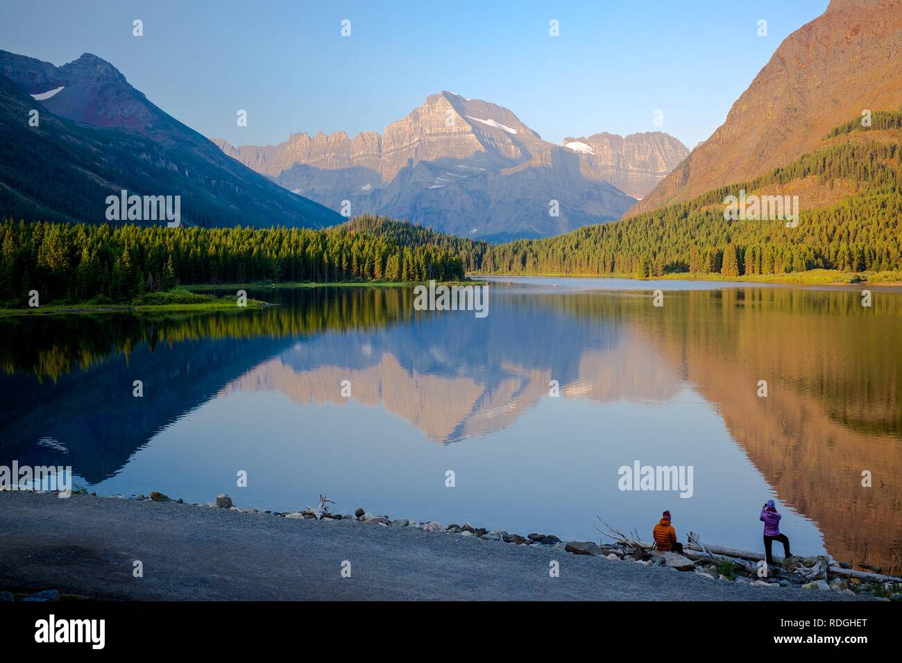 Swiftcurrent Lake Glacier National Park Stock Photo - Alamy