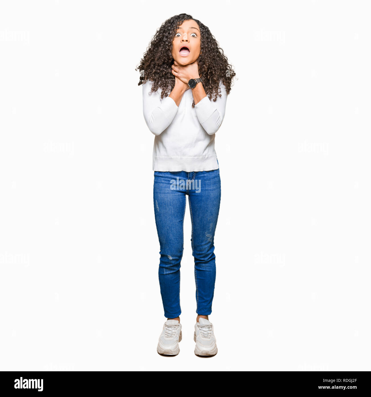 Strangle neck woman Cut Out Stock Images & Pictures - Alamy