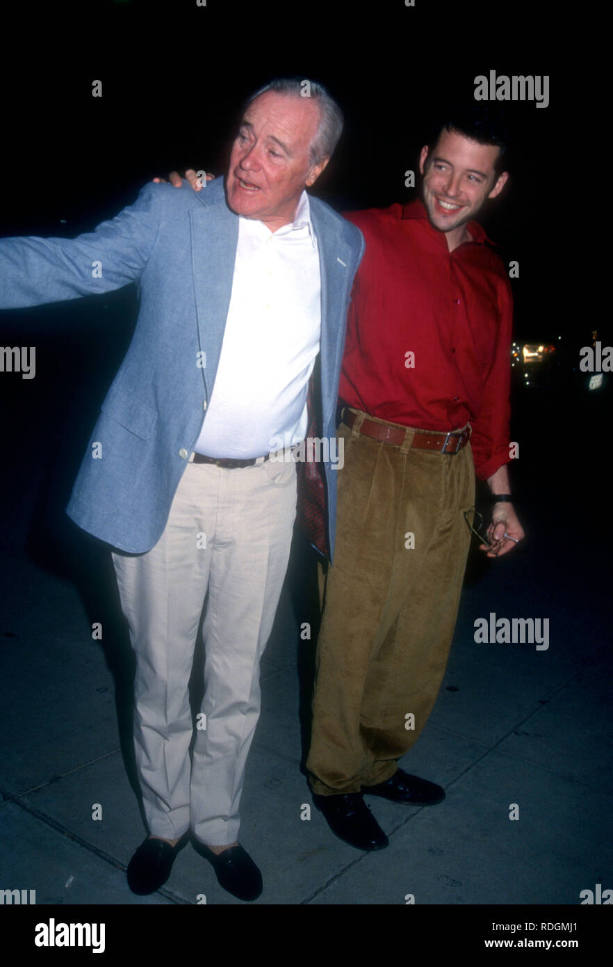 LOS ANGELES, CA - SEPTEMBER 30: Actor Jack Lemmon and actor Matthew ...