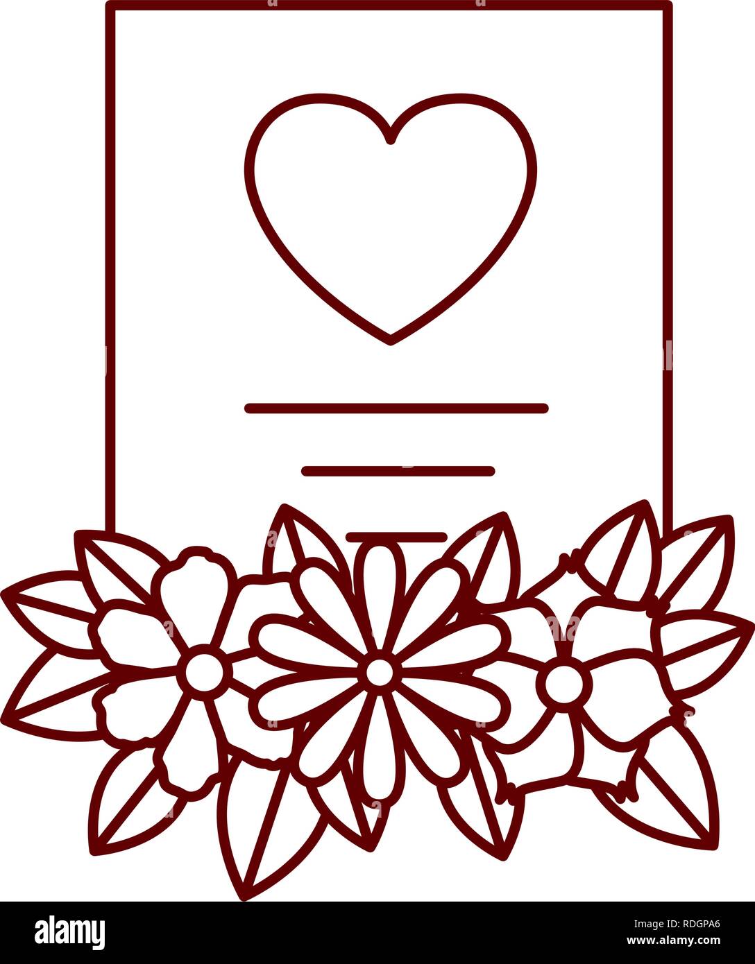 gift list with flowers isolated icon Stock Vector Image & Art - Alamy