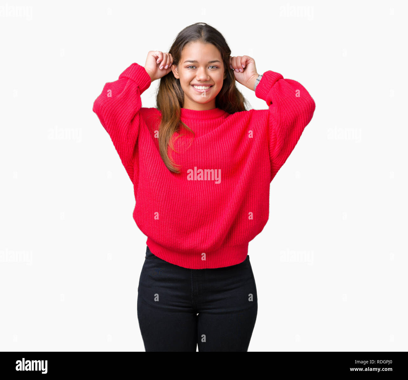 Woman pulling sweater over face hi-res stock photography and images - Alamy