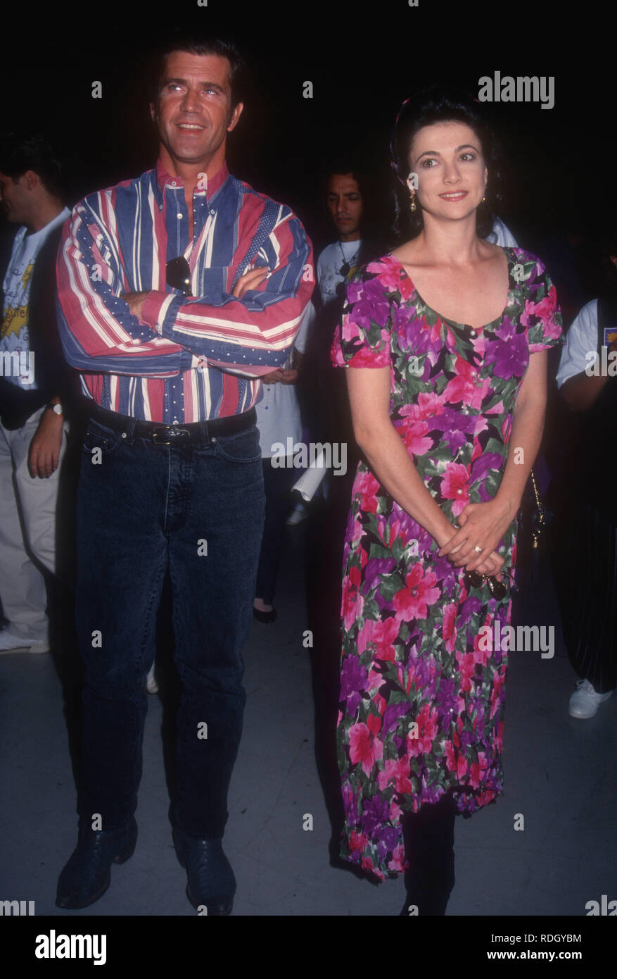 SANTA MONICA, CA - OCTOBER 2: Actor Mel Gibson and actress Emma Samms ...