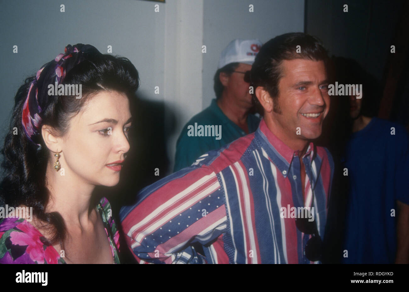 SANTA MONICA, CA - OCTOBER 2: Actor Mel Gibson and actress Emma Samms ...